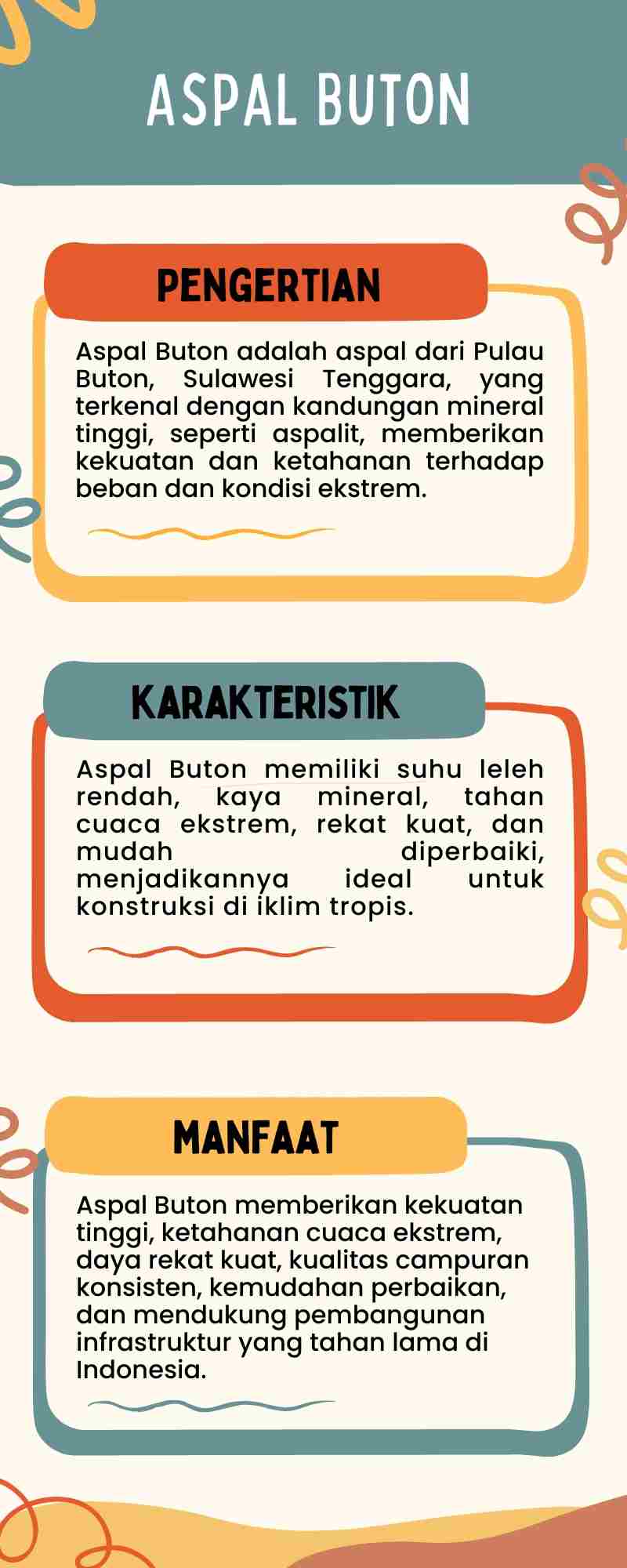 Aspal Buton - Pengertian, Karakteristik dan Manfaatnya